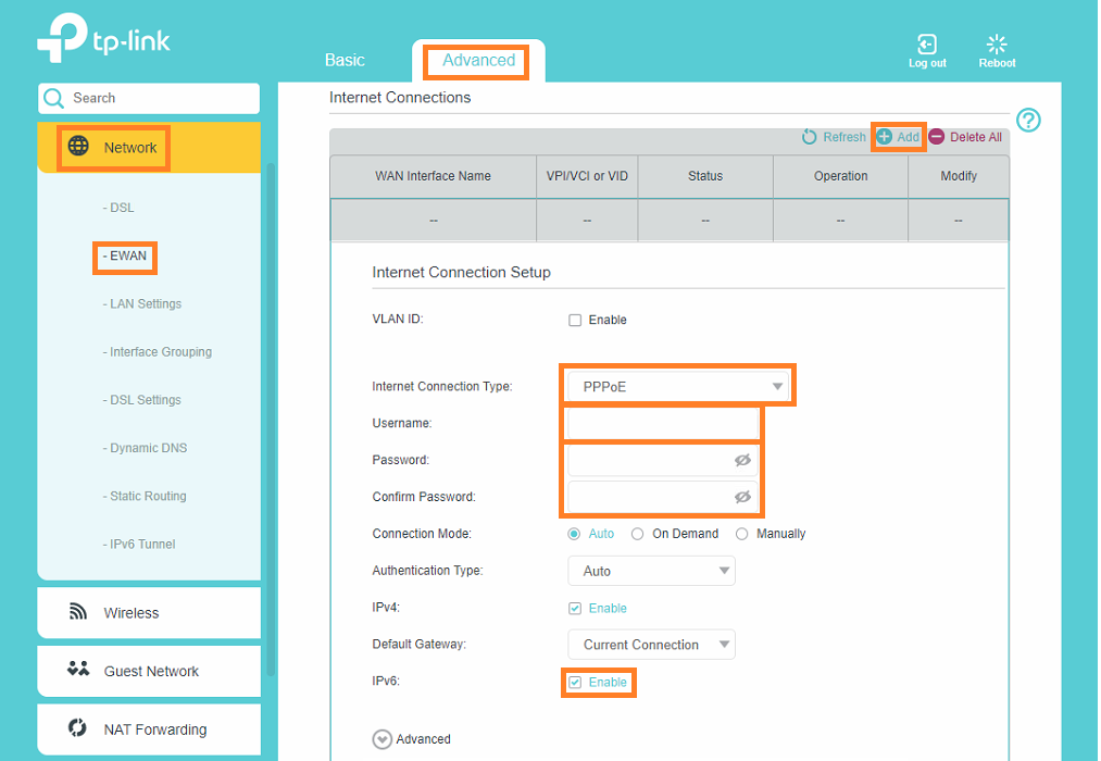 TP-Link VR1600v - Router Set Up Guide – Pentanet